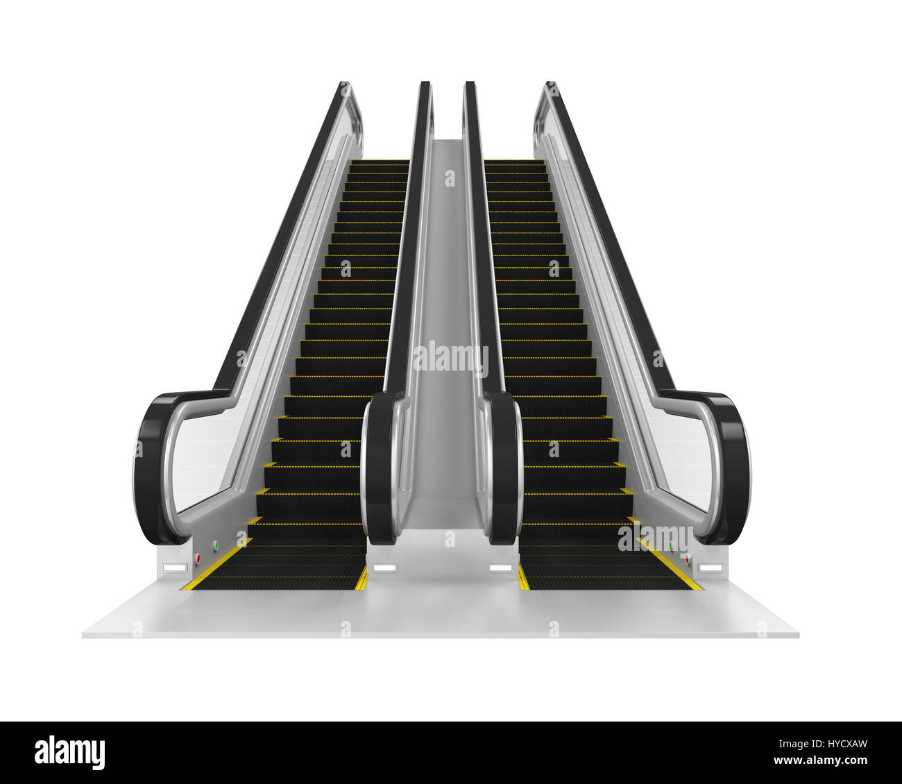 Modern underground station escalator Cut Out Stock Images & Pictures ...