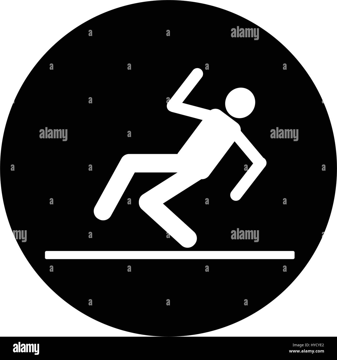 slippery floor sign icon illustration design Stock Vector Image & Art ...