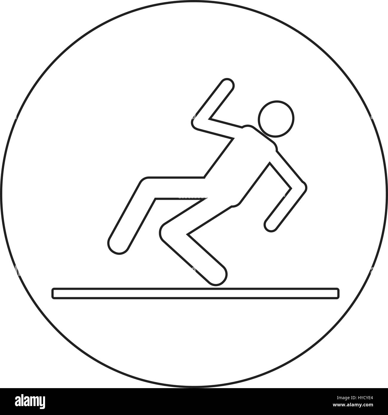 slippery floor sign icon illustration design Stock Vector Image & Art ...