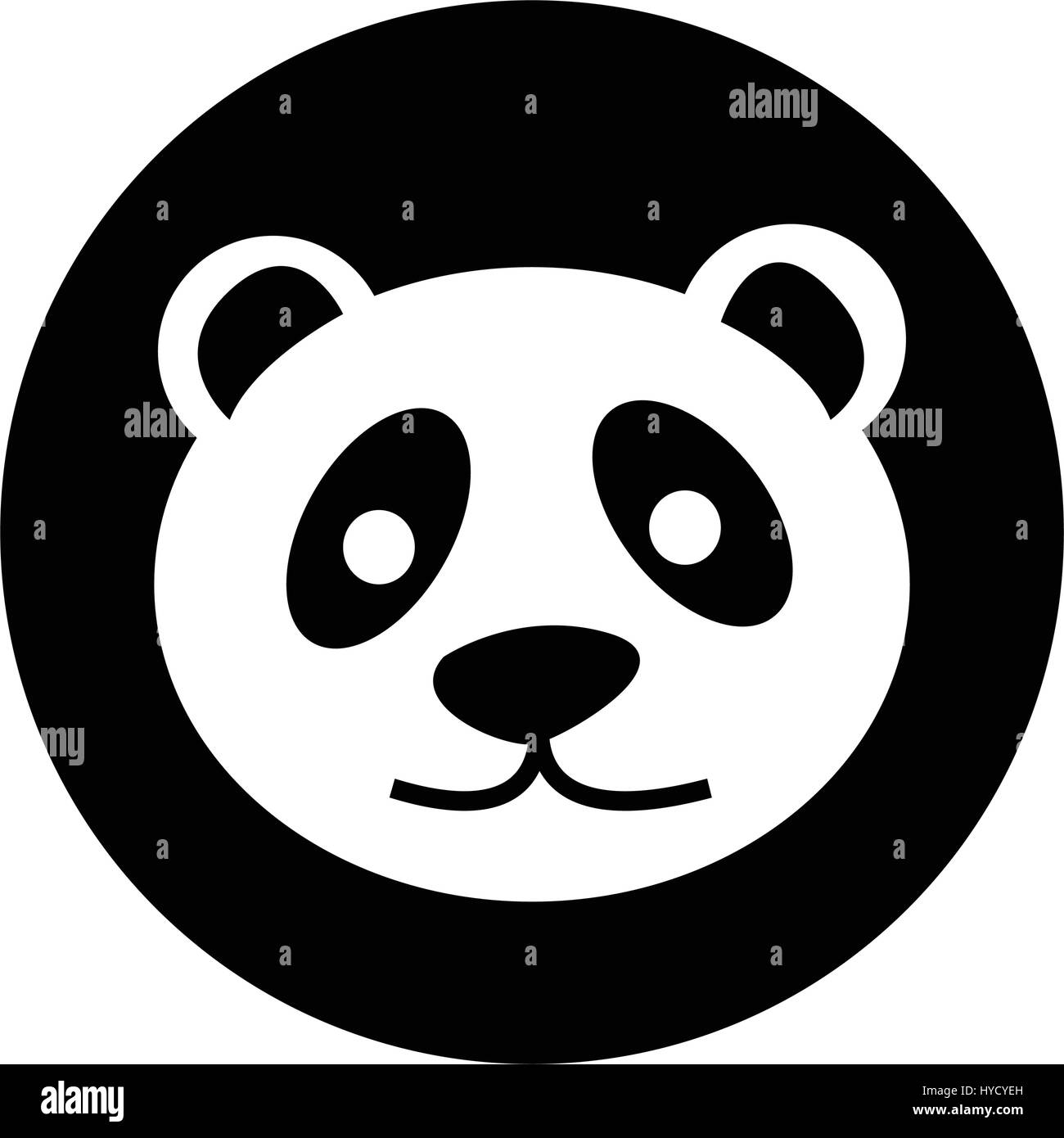 Panda eyes vector vectors Black and White Stock Photos & Images - Alamy