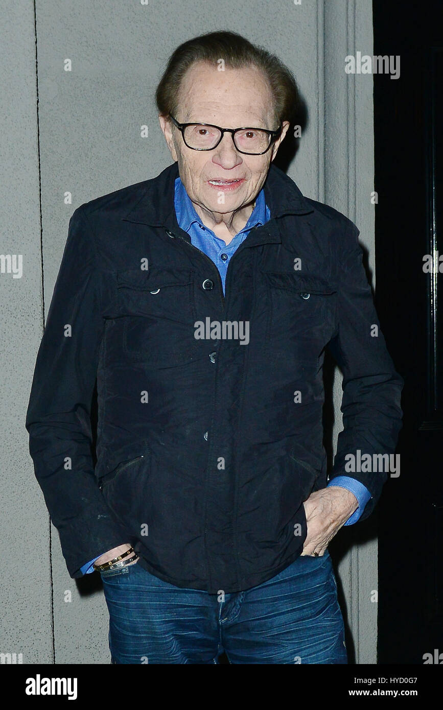 Larry King at Craig's restaurant in Los Angeles Featuring: Larry King ...