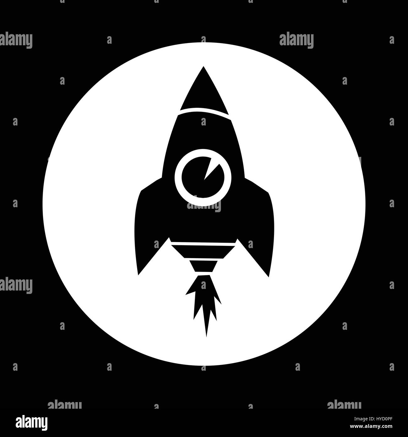 Retro space rocket flying Black and White Stock Photos & Images - Alamy