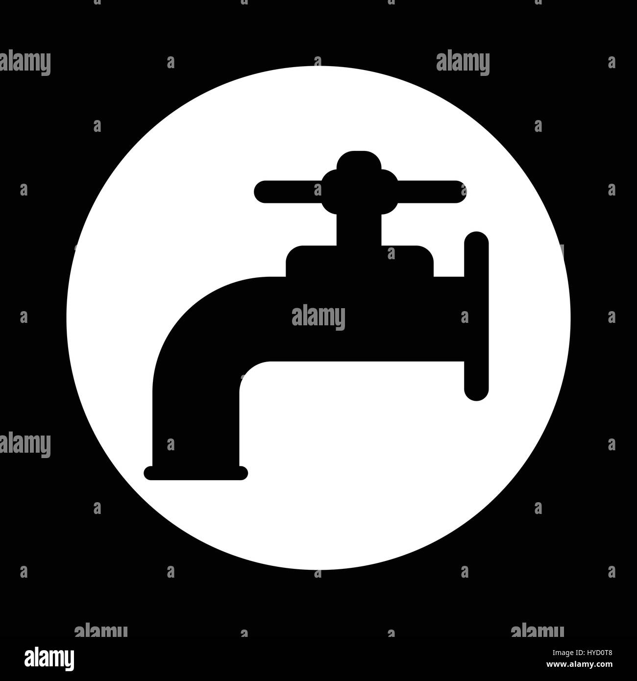 Water faucet icon on Black and White Stock Photos & Images - Alamy