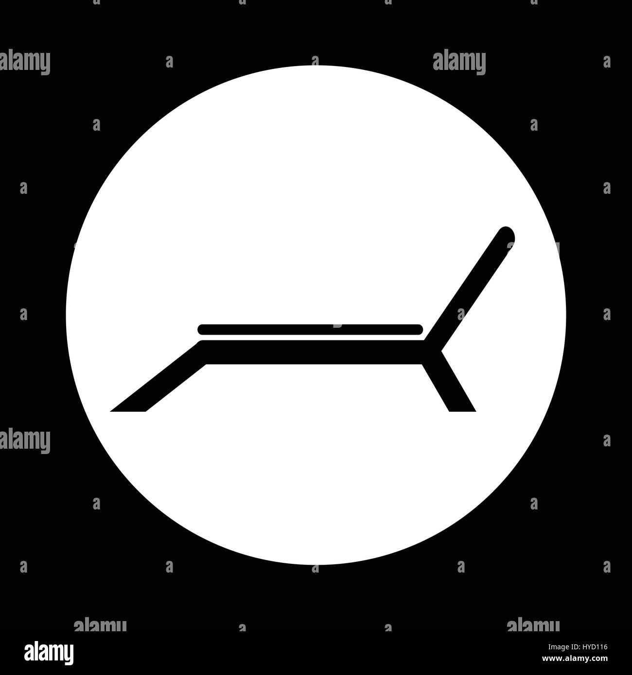 Reclining deck chair Stock Vector Images - Alamy