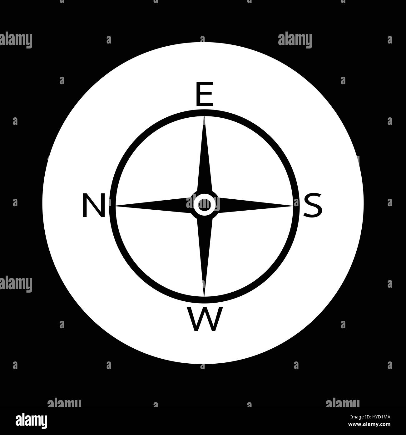 Direction Compass Icon Stock Vector Image And Art Alamy