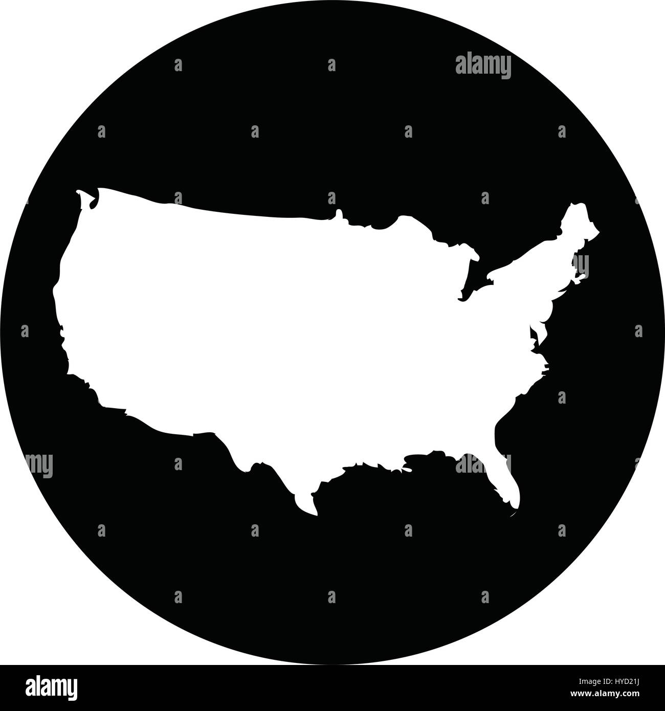 USA map icon Stock Vector Image & Art - Alamy
