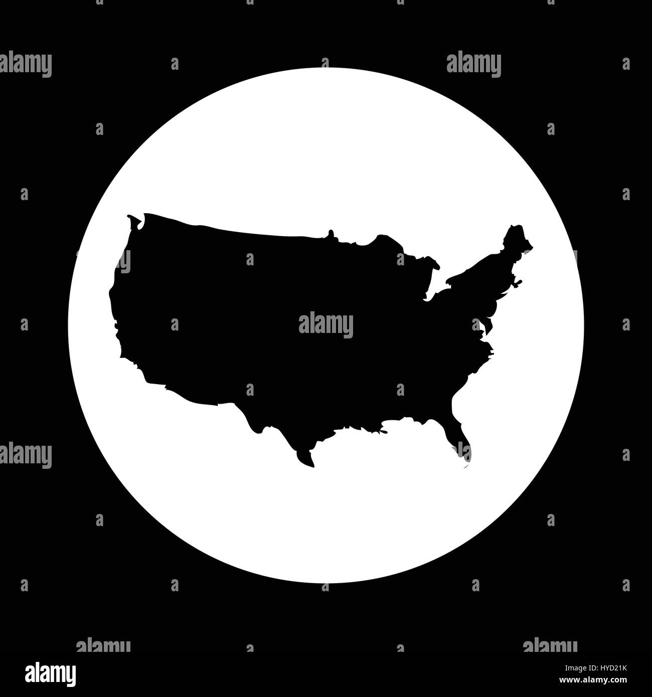 USA map icon Stock Vector Image & Art - Alamy