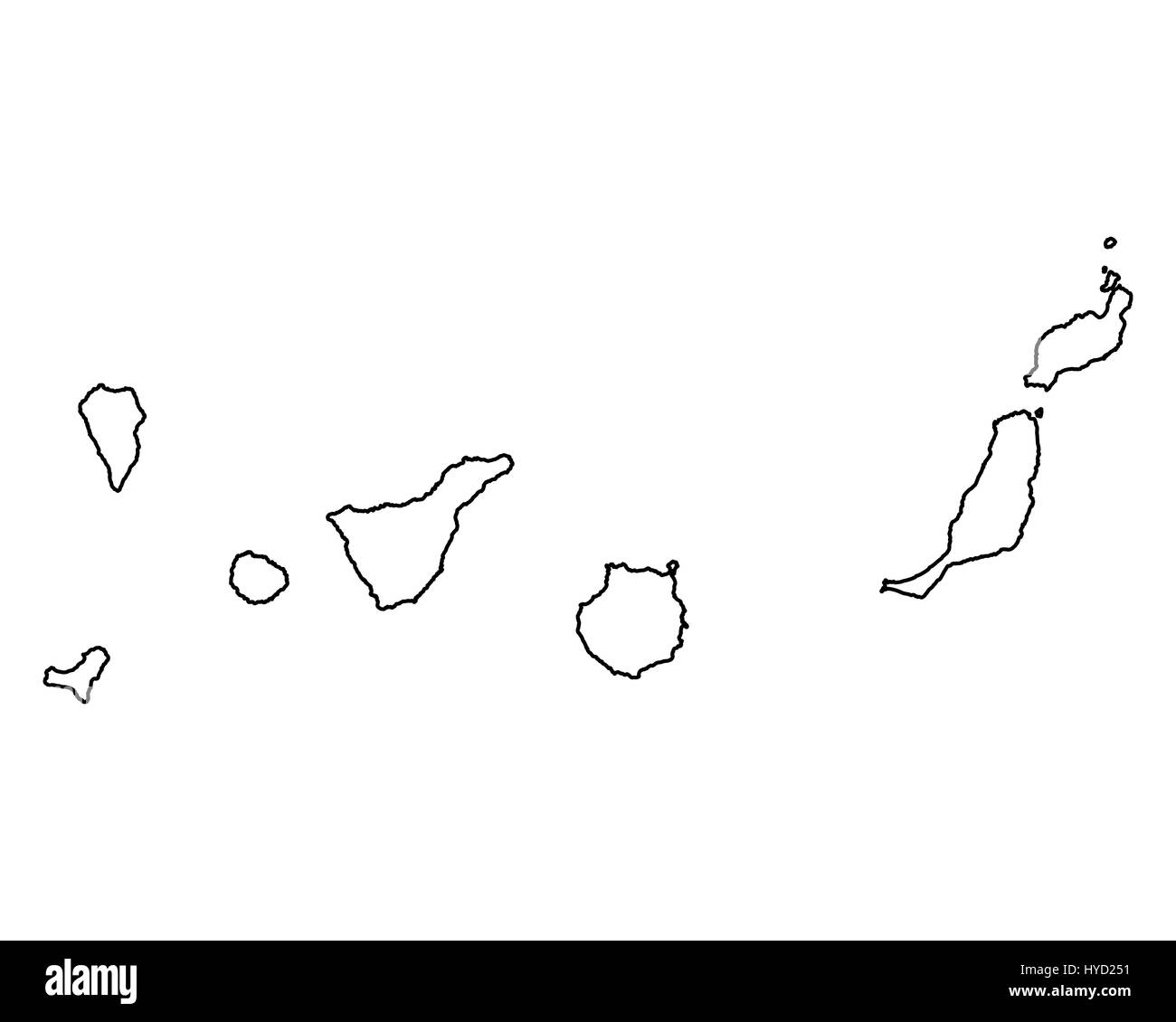 map of the canary islands