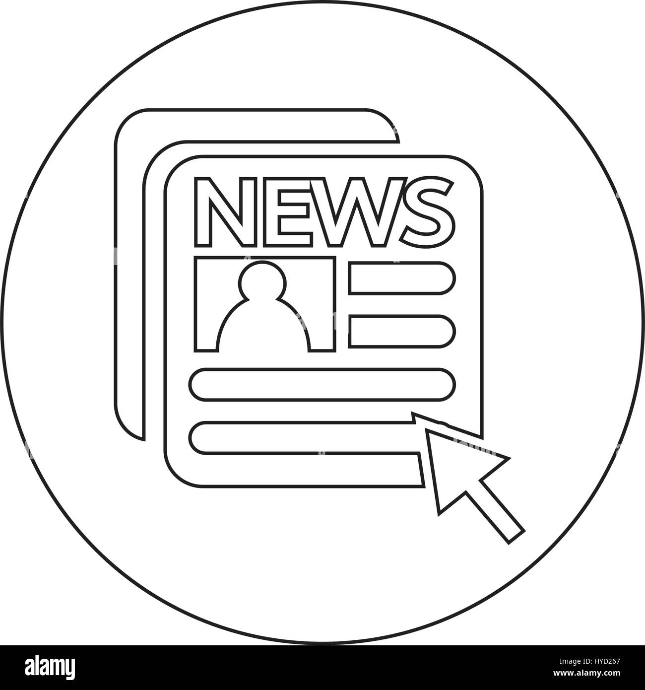 Newspaper icon headline news Black and White Stock Photos & Images - Alamy