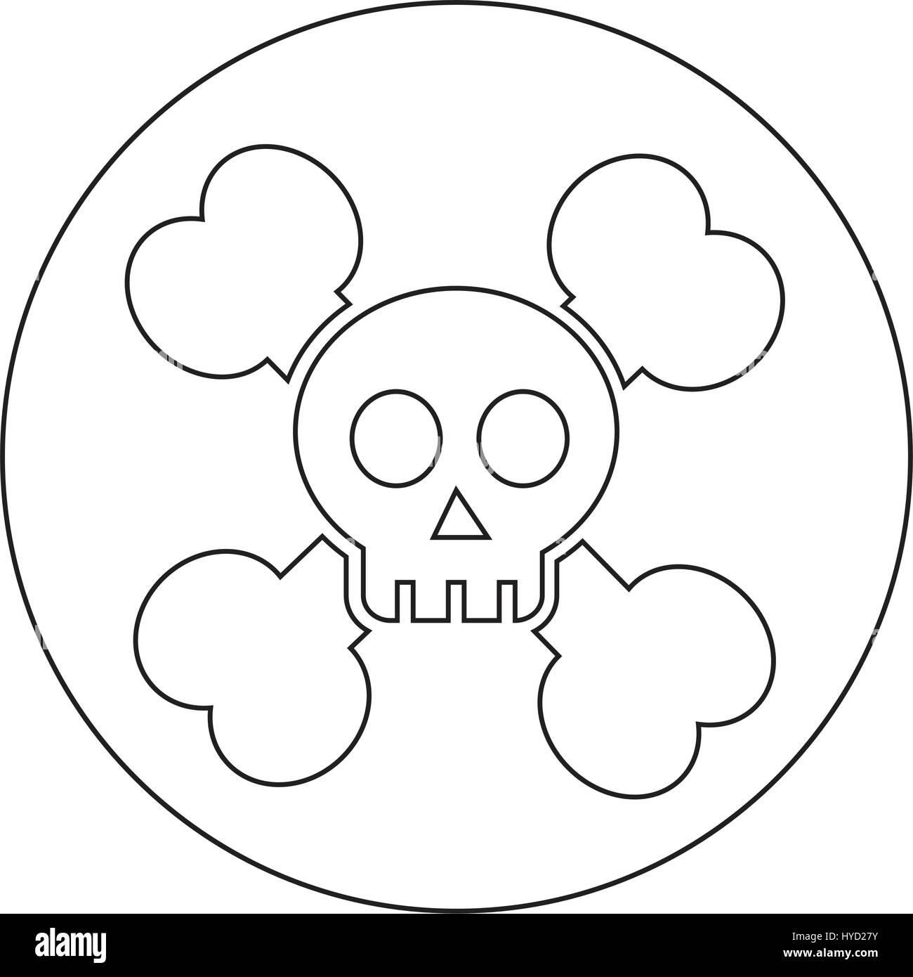 Skull side view icon vector vectors hi-res stock photography and images ...