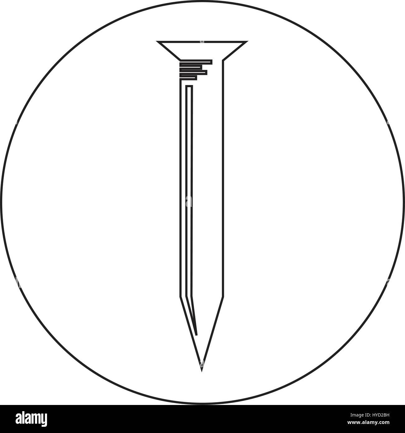 Metal nail icon Stock Vector Image & Art - Alamy