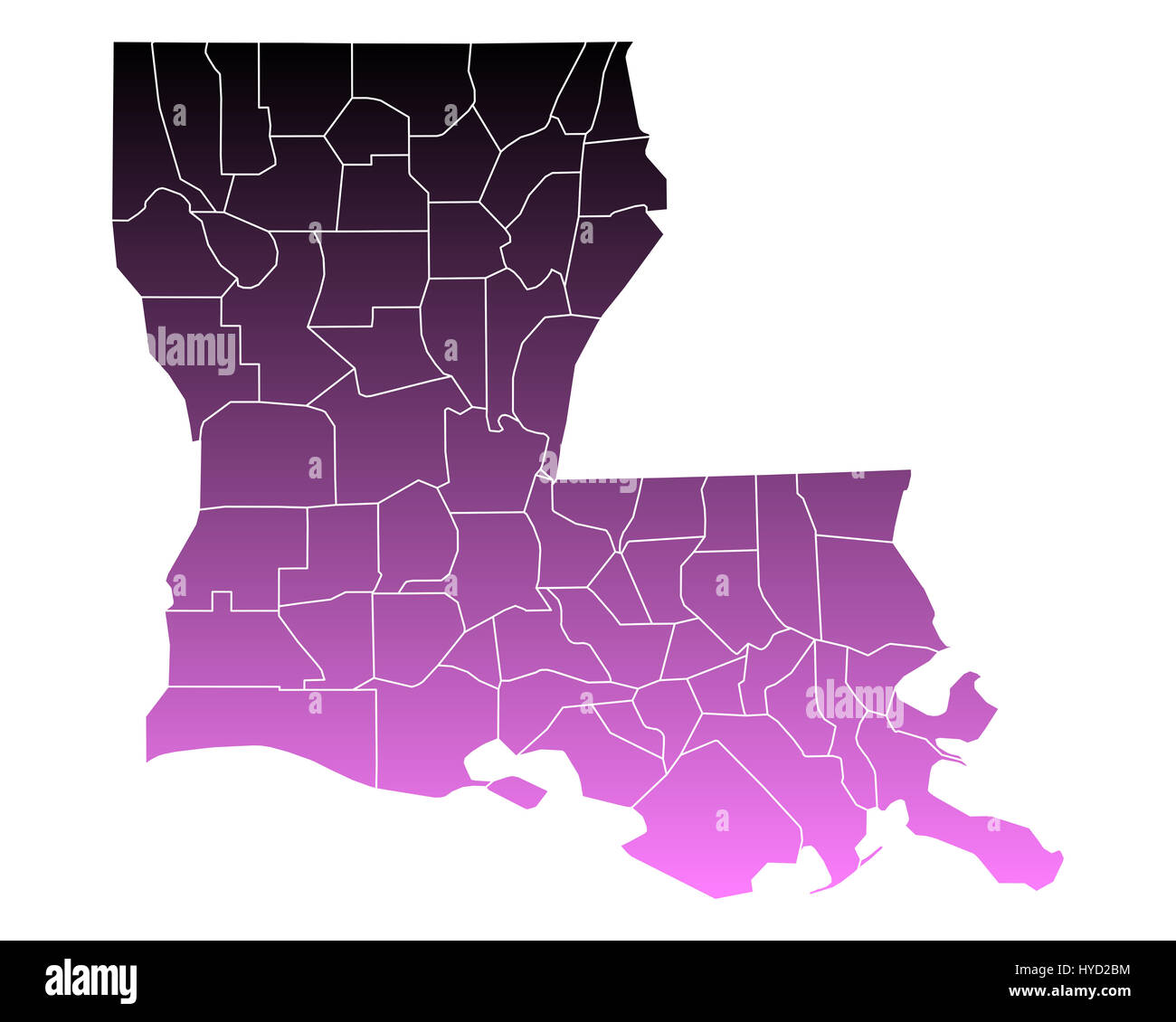 Map of Louisiana Stock Photo - Alamy