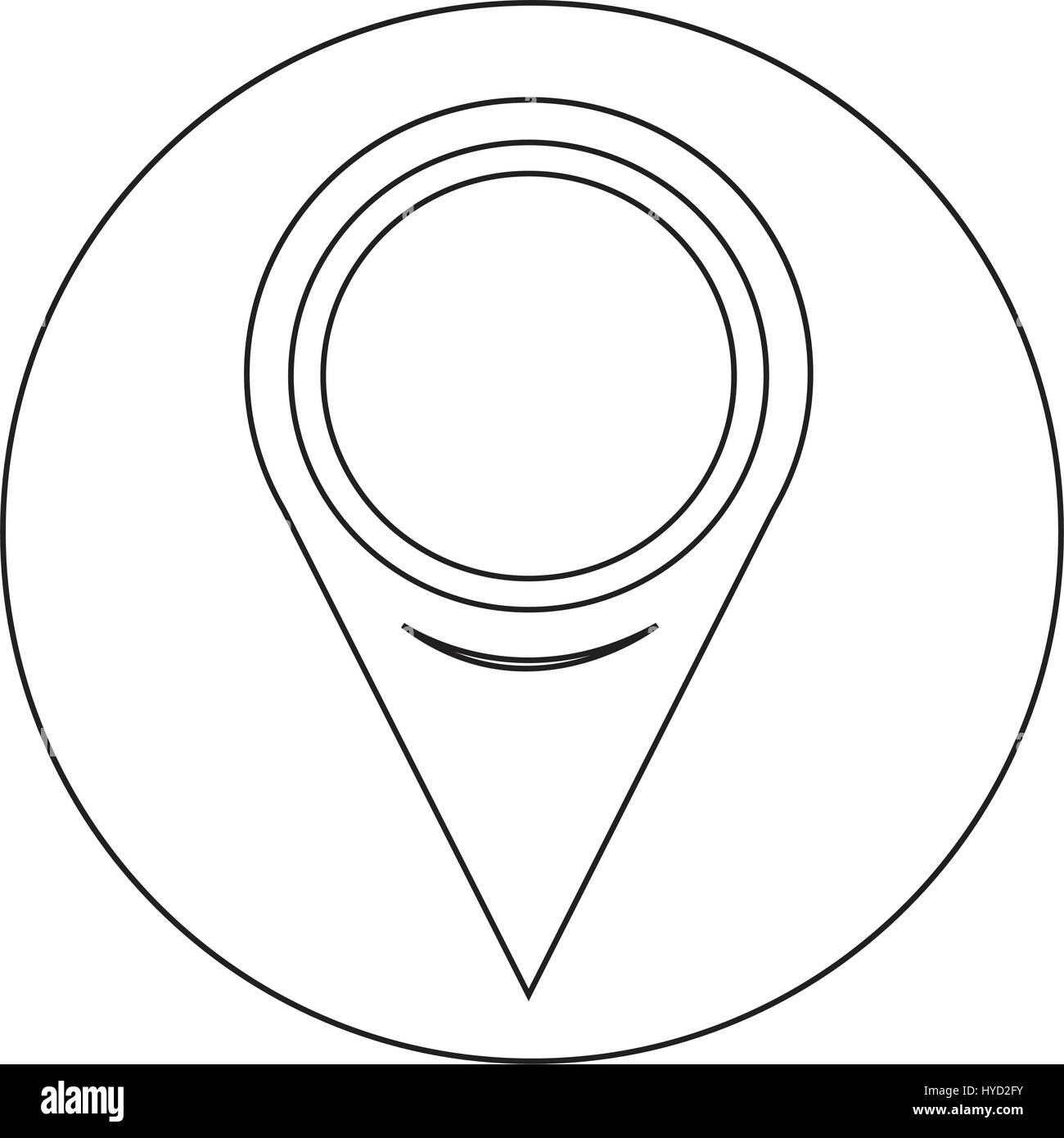Map pointer metro sign icon Black and White Stock Photos & Images - Alamy