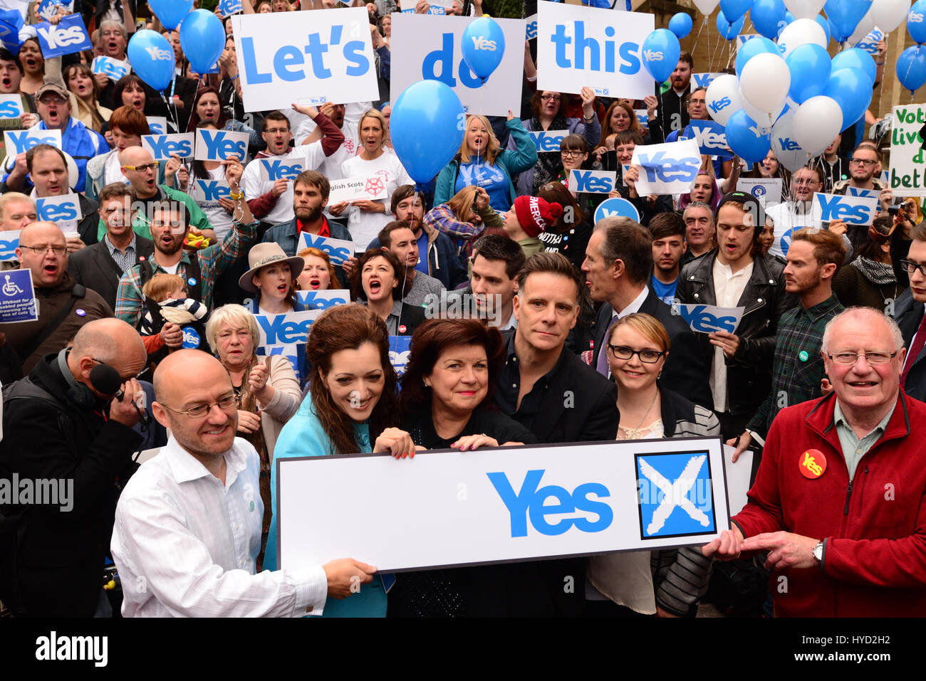 Campaign for a referendum on scottish independence rally hi-res stock ...