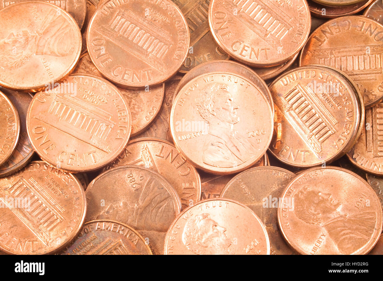 Pennies collection hi-res stock photography and images - Alamy