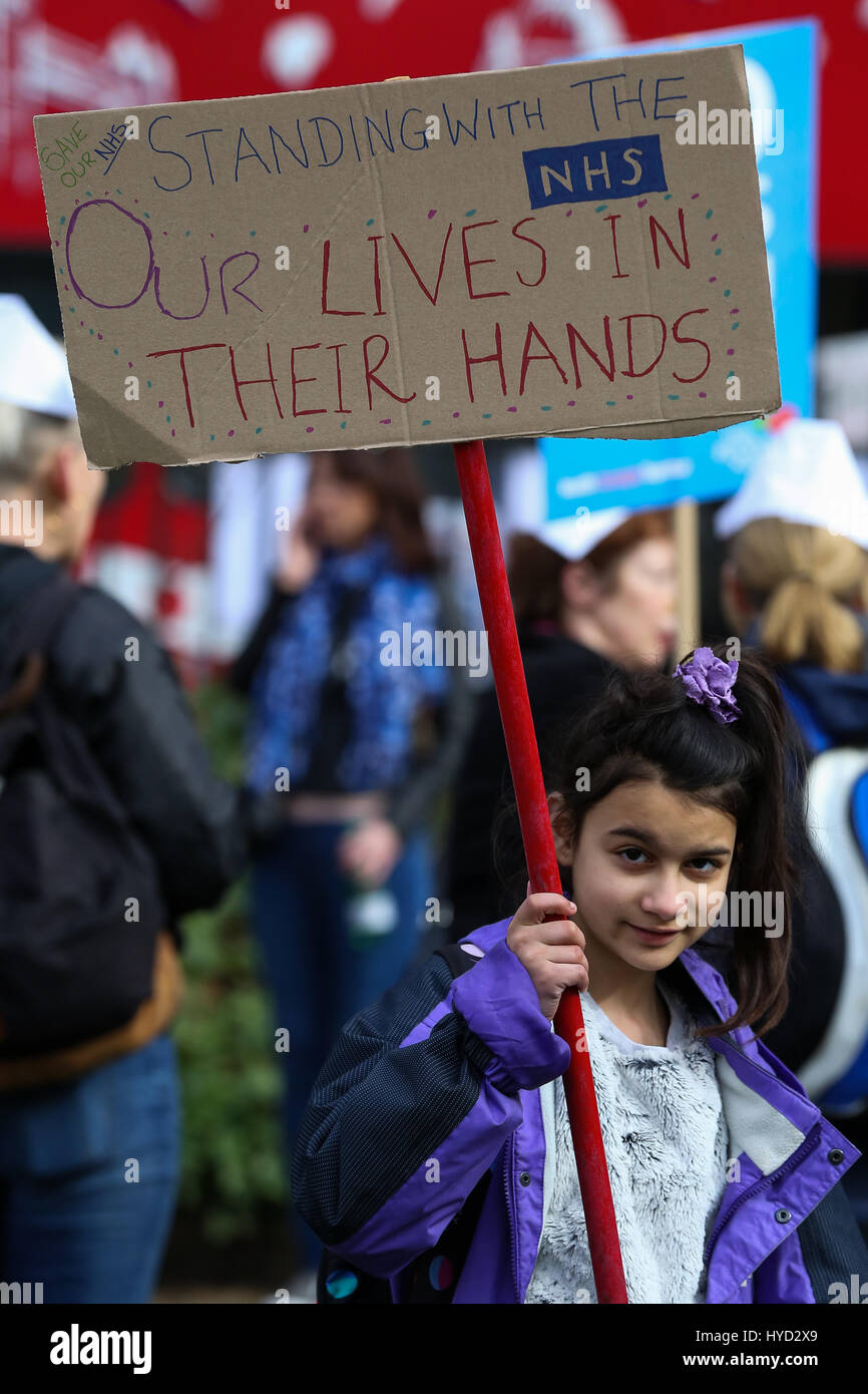 Protesters take part in The People's Assembly NHS national ...