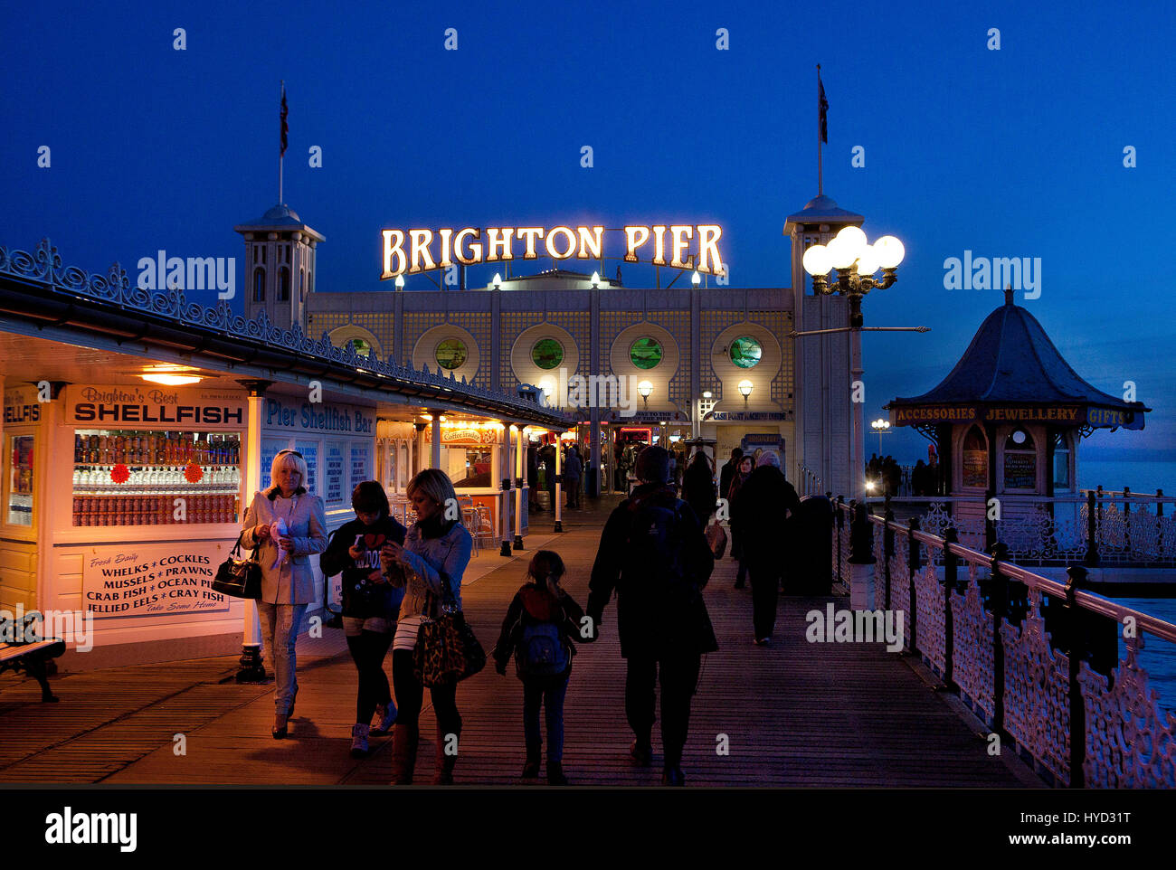 Brighton Pier at night Stock Photo - Alamy