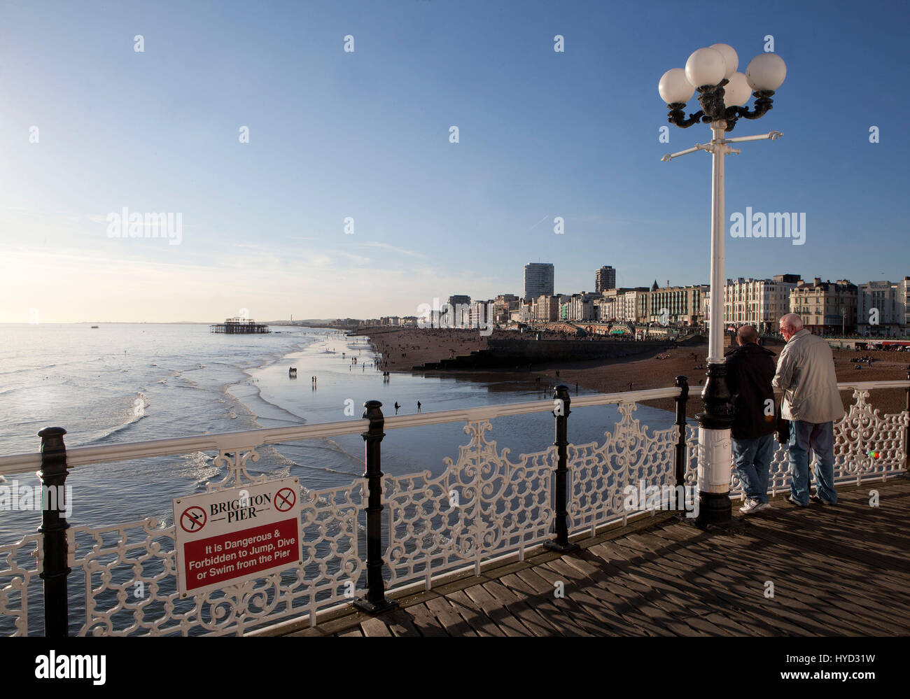 West view from the Brighton Pier Stock Photo - Alamy