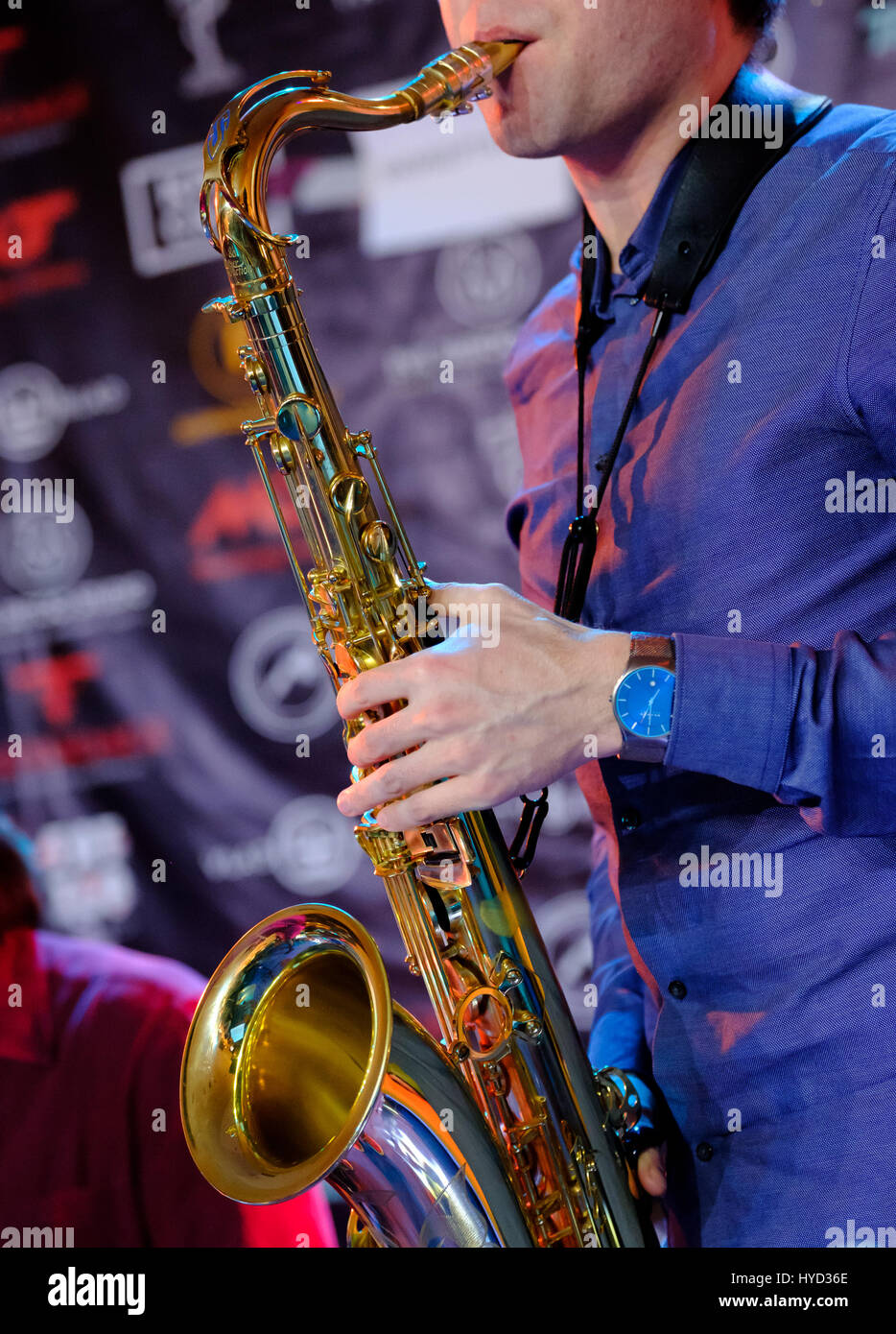 Male sax player hi-res stock photography and images - Alamy