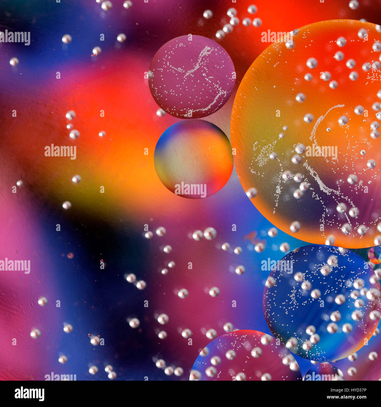 Rainbow colours bubbly background Stock Photo - Alamy