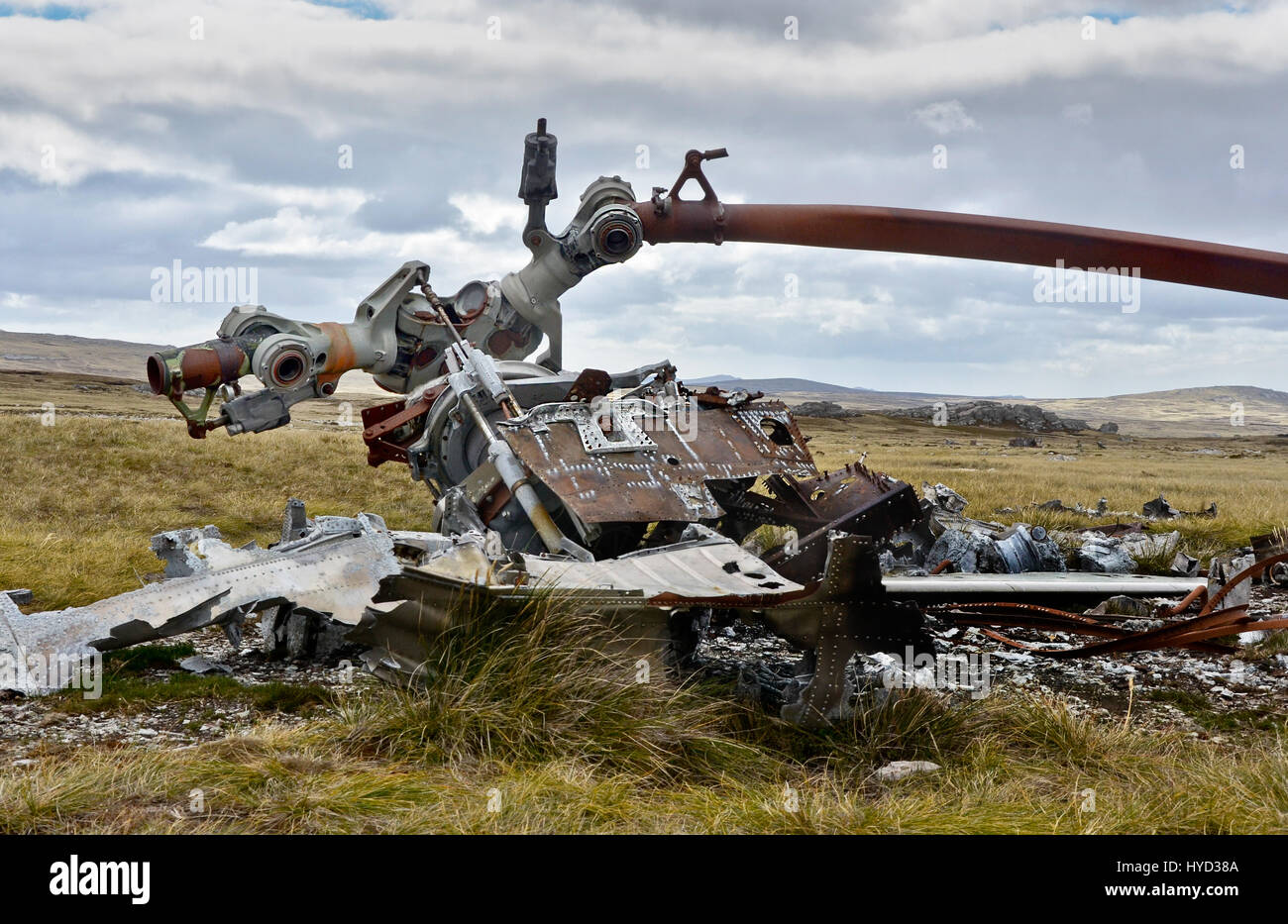 FALKLANDS: Argentinian crashed Chinook helicopter crash. ON the thirty ...