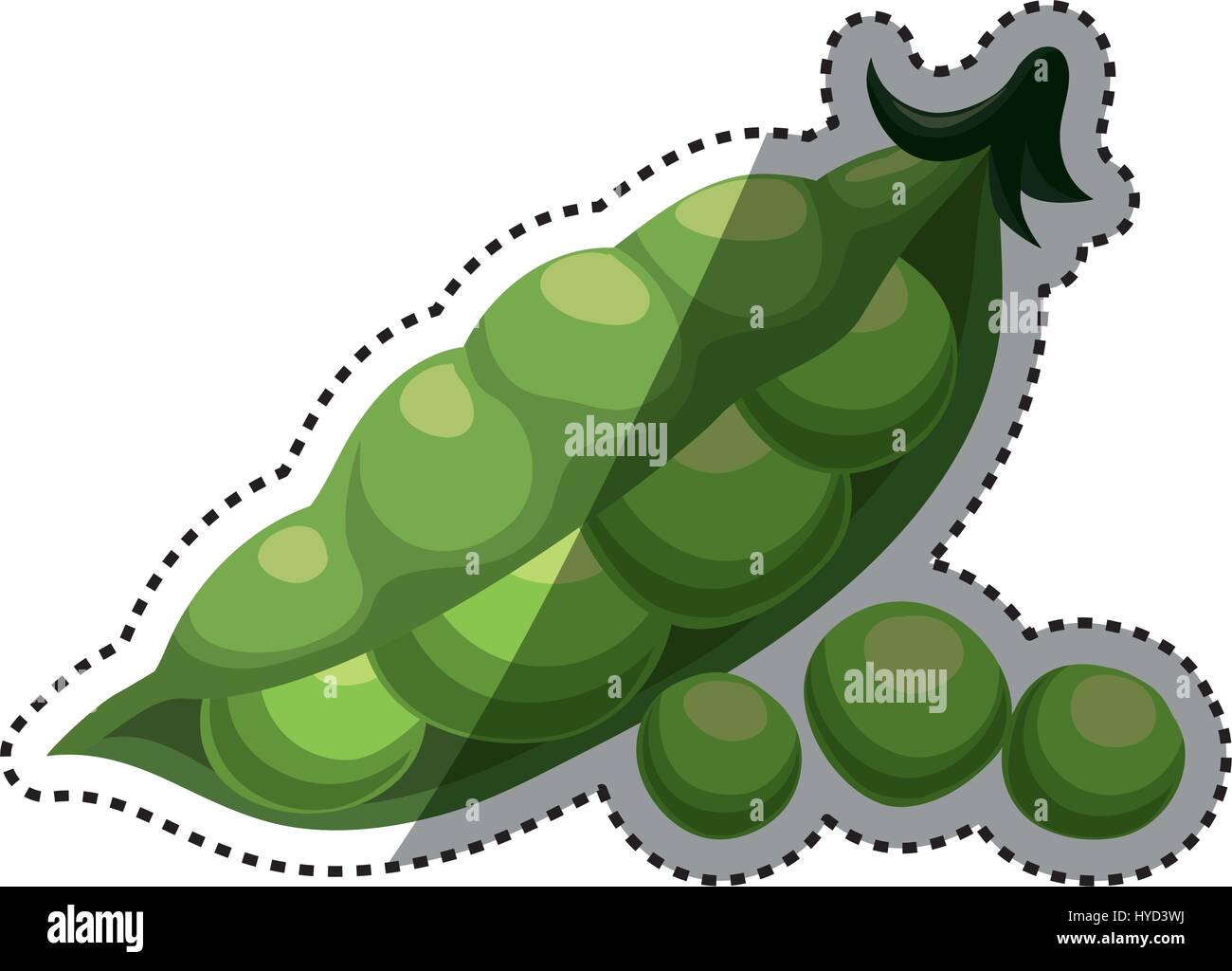 Fresh peas vegetable vector illustration graphic design Stock Vector ...