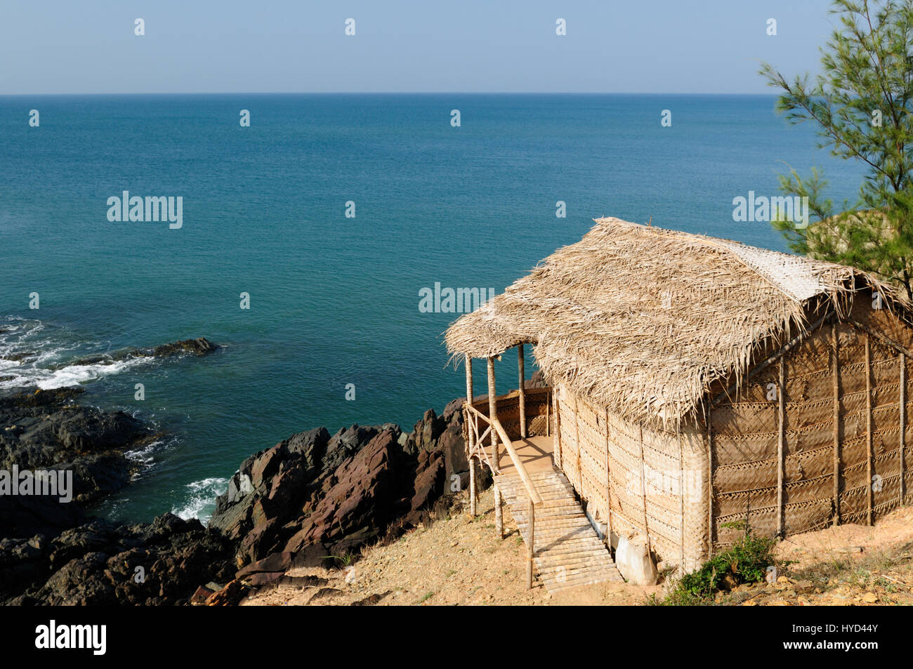 The most beautifull beach in India near Gokarn city. Karnataka. Bamboo ...