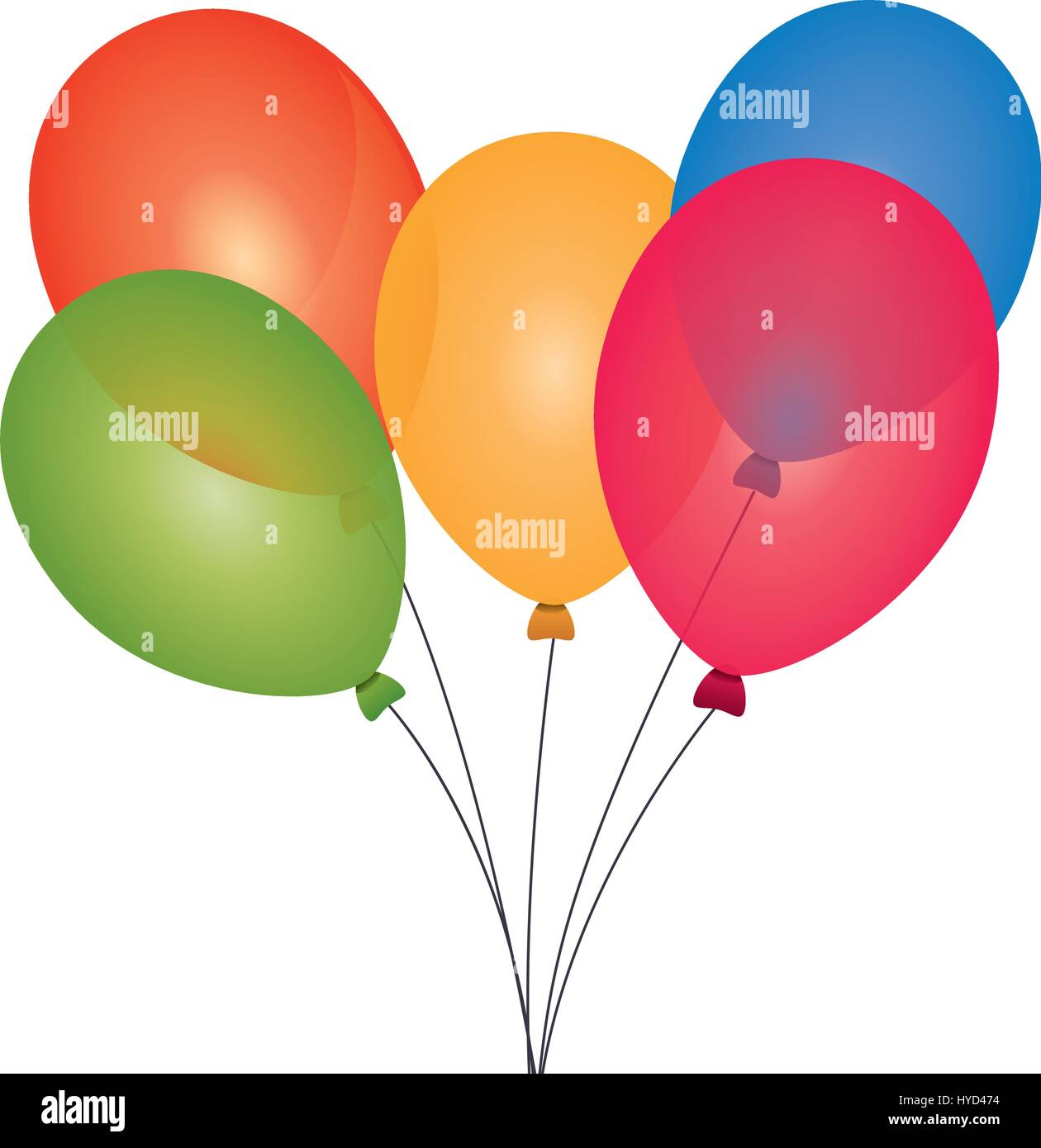 Balloons birthday decoration Stock Vector Image & Art - Alamy