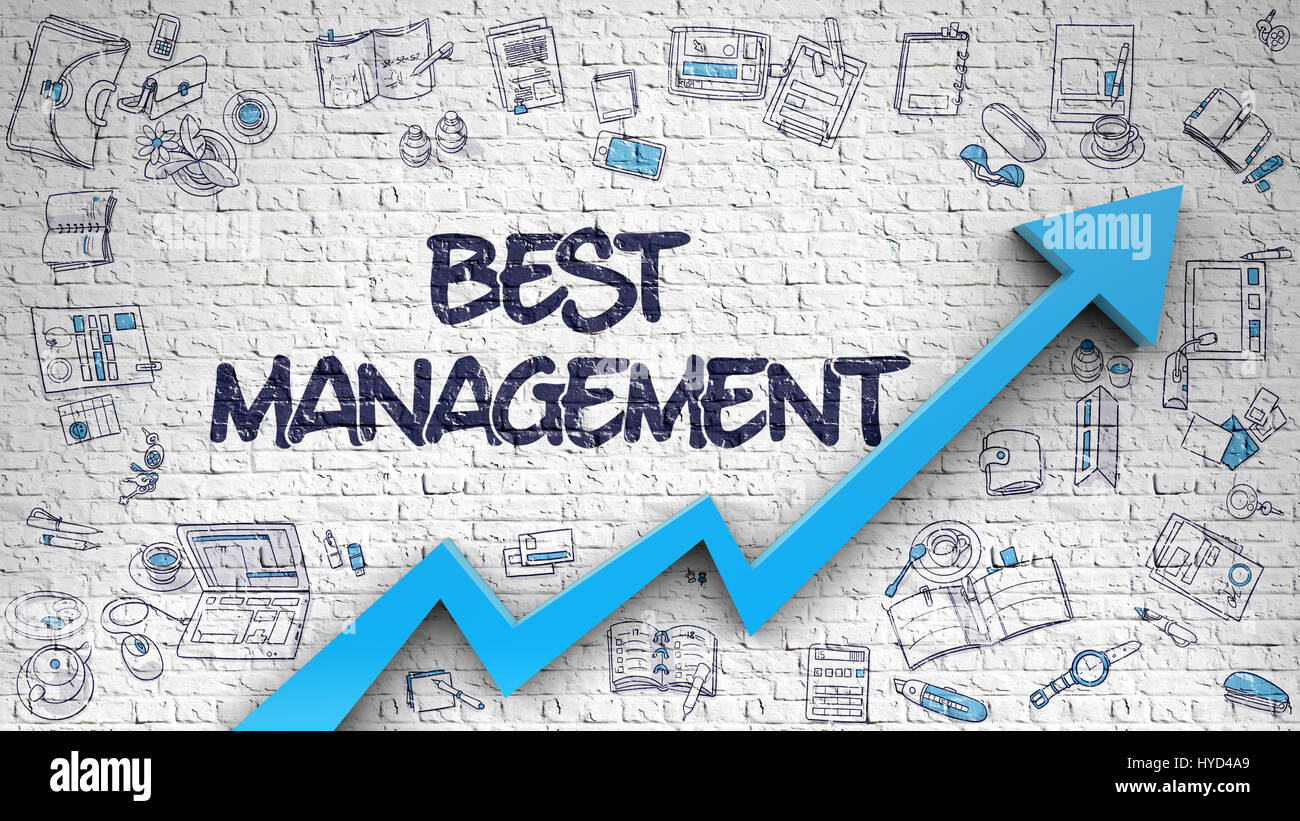 Best Management Drawn on White Brick Wall. 3D Stock Photo - Alamy