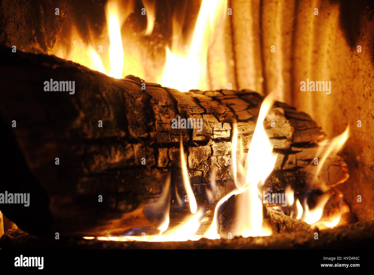 Fire place. A fire in a fire place Stock Photo - Alamy