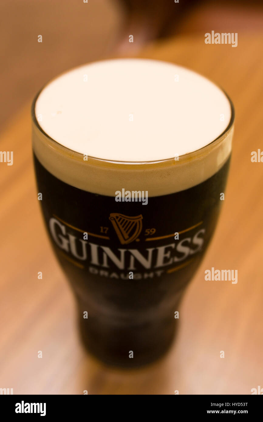 DUBLIN, IRELAND - Pint of Guinness Stout draught beer Stock Photo - Alamy