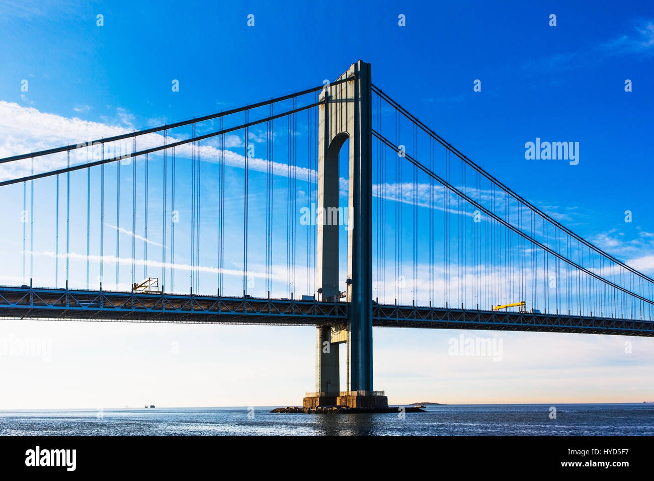 USA, New York State, New York City, Verrazano narrows bridge Stock ...