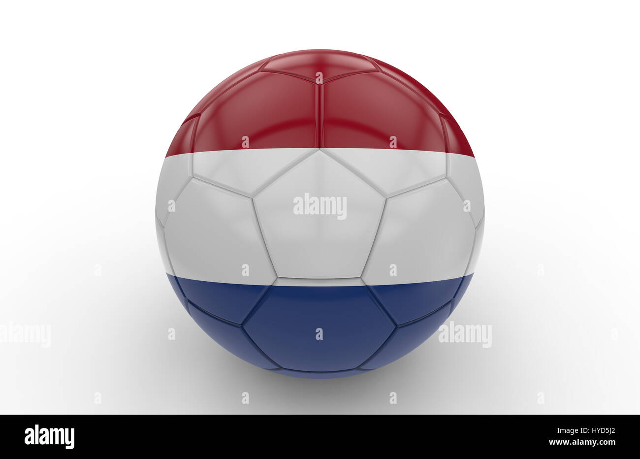 Soccer ball with Netherland flag isolated on white background; 3d ...