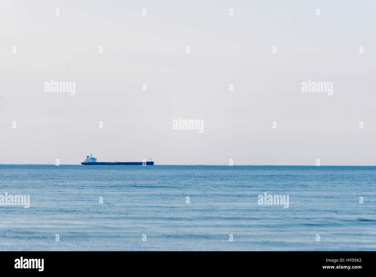 large ship far in the sea Stock Photo - Alamy