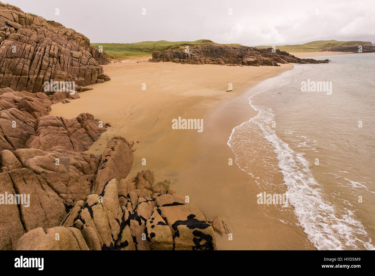CRUIT ISLAND, DONEGAL, IRELAND - Rocky Atlantic coast and sandy beach ...