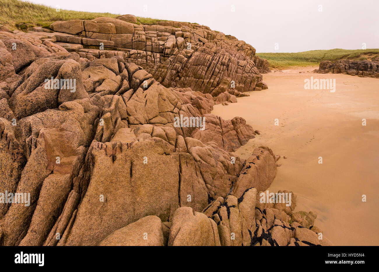 CRUIT ISLAND, DONEGAL, IRELAND - Rocky Atlantic coast and sandy beach ...