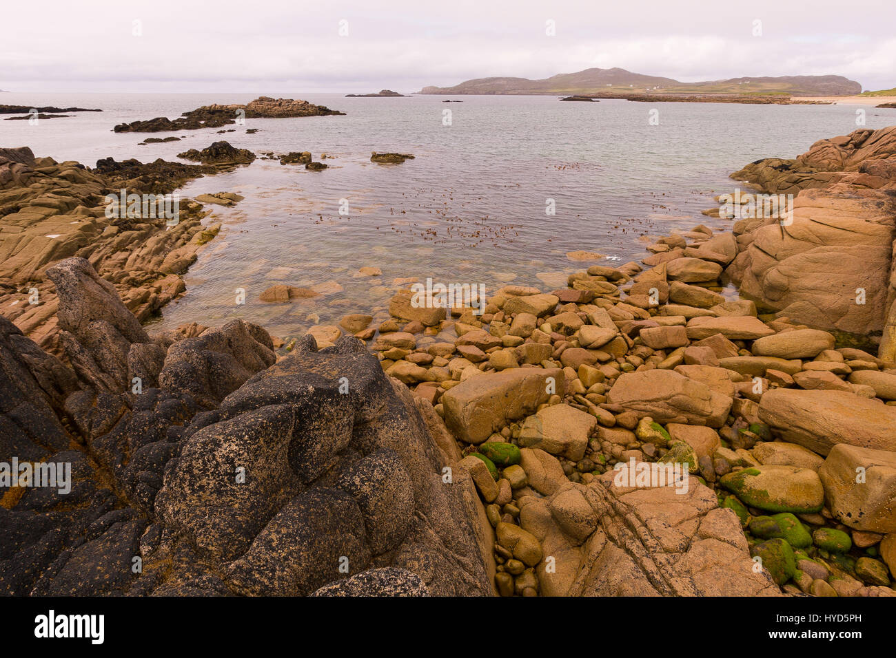 CRUIT ISLAND, DONEGAL, IRELAND - Rocky Atlantic coast on Cruit Island ...