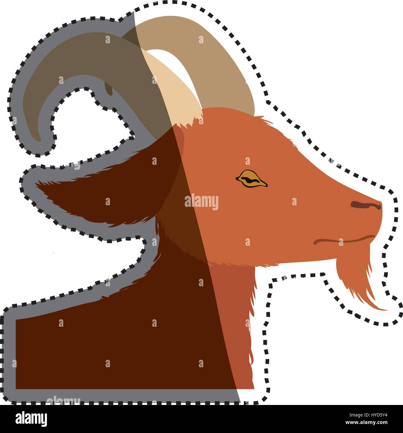 Friendly goat head vector hi-res stock photography and images - Alamy