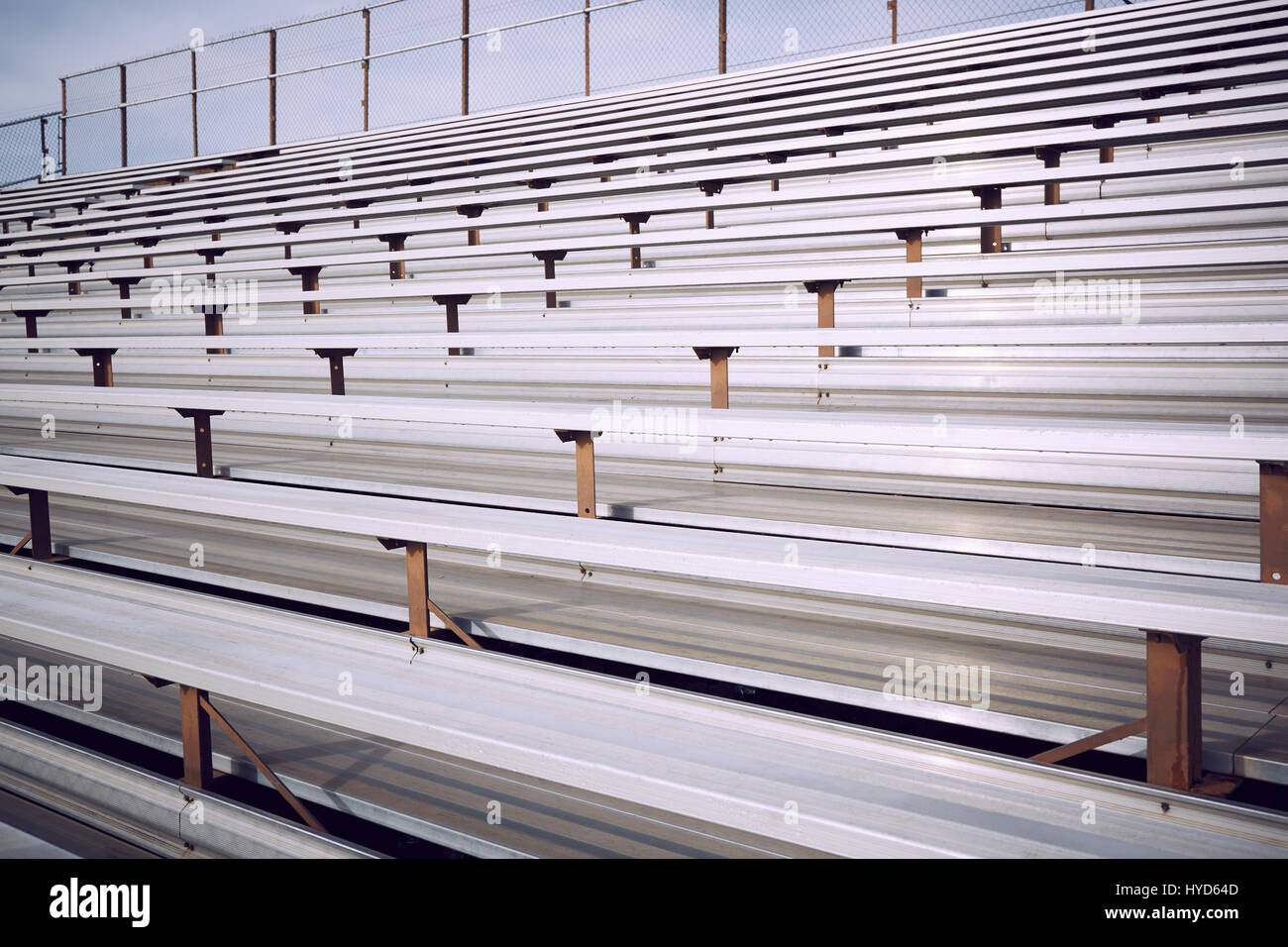 Empty bleacher in stadium Stock Photo - Alamy