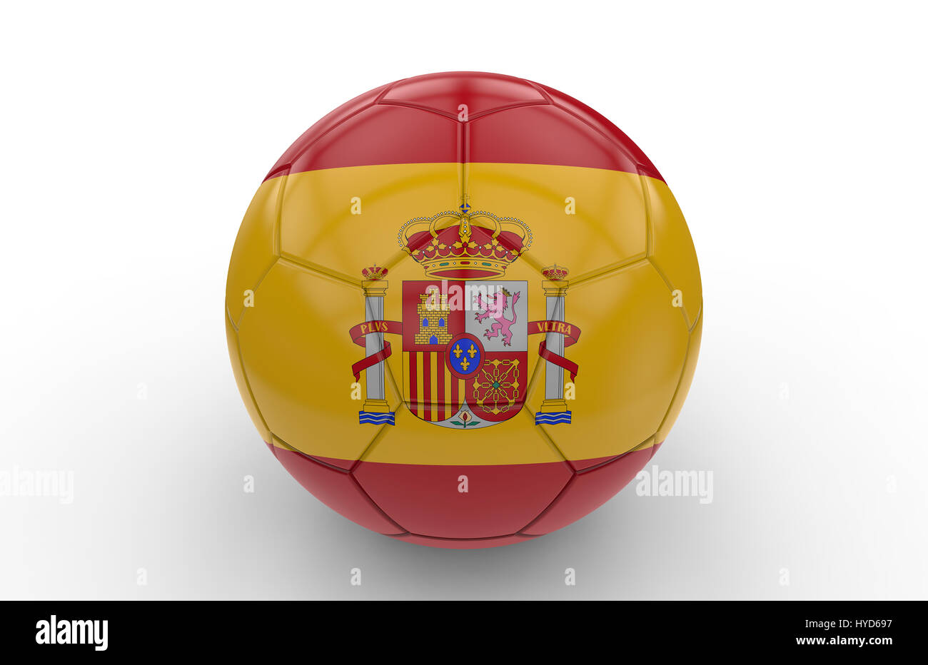 Soccer ball with spain flag isolated on white background Stock Photo ...