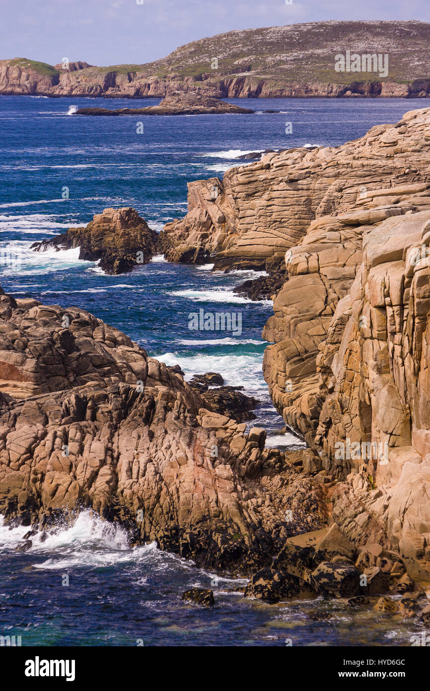 CRUIT ISLAND, DONEGAL, IRELAND - Rocky Atlantic coast on Cruit Island ...