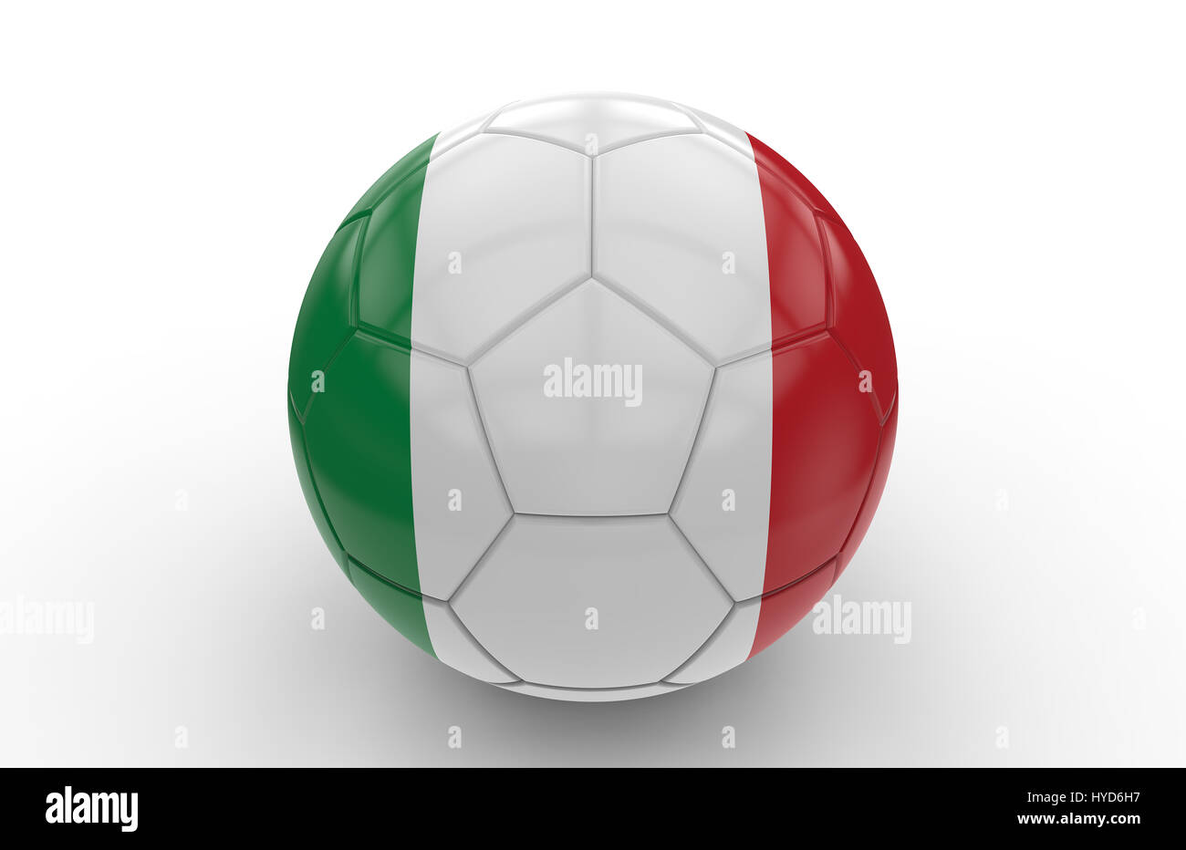 Soccer ball with italian flag isolated on white background Stock Photo ...