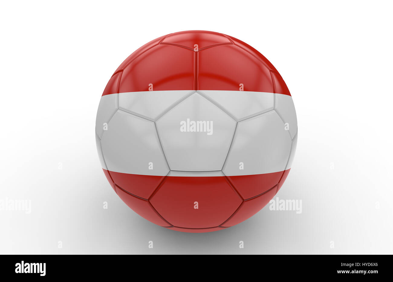 Soccer ball with austrian flag isolated on white background Stock Photo ...