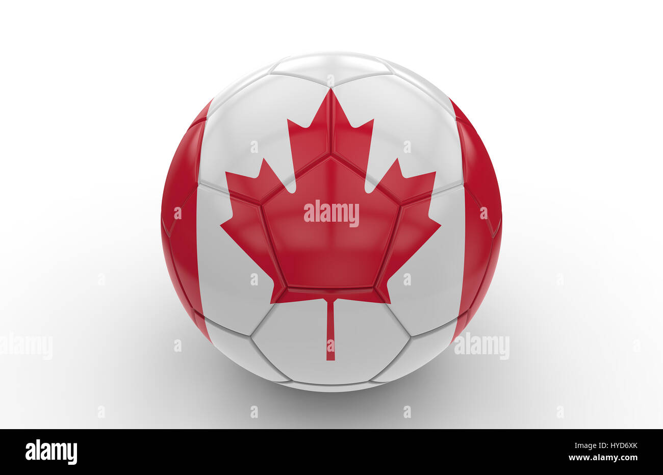 Soccer ball with canada flag isolated on white background Stock Photo ...