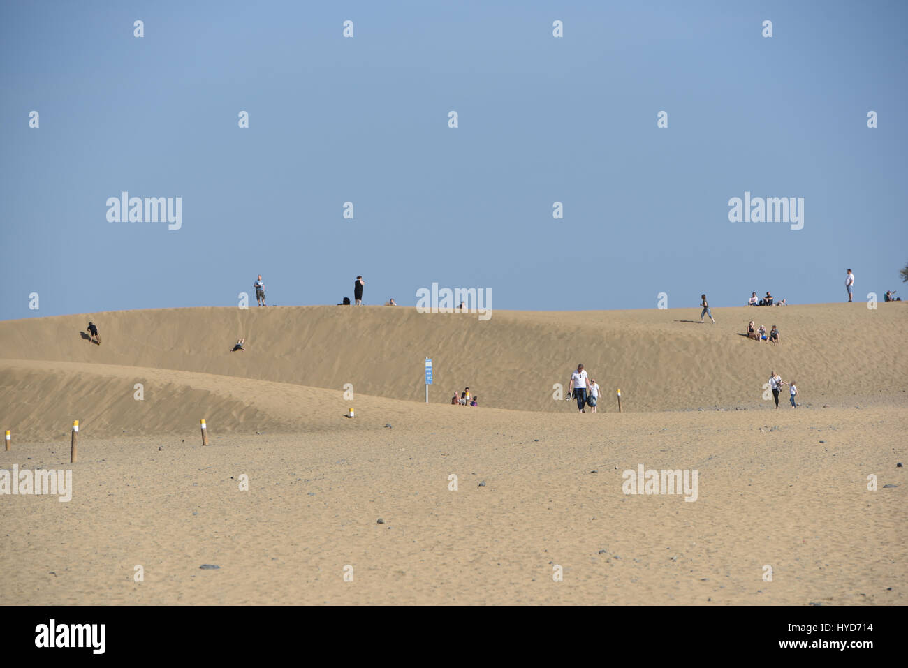 People walking at sand dunes Stock Photo - Alamy