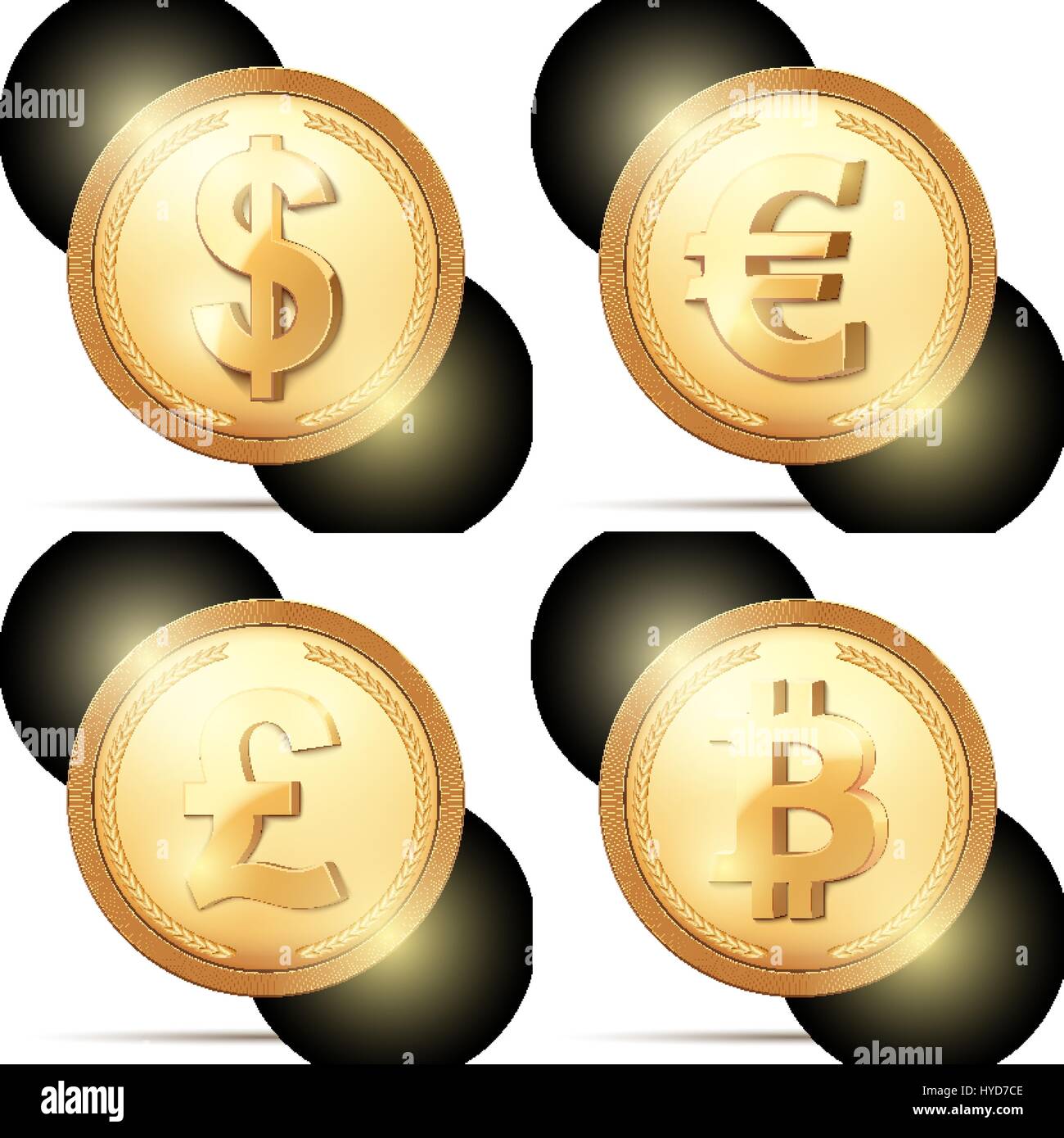 Gold coin finance currency Stock Vector Images - Alamy