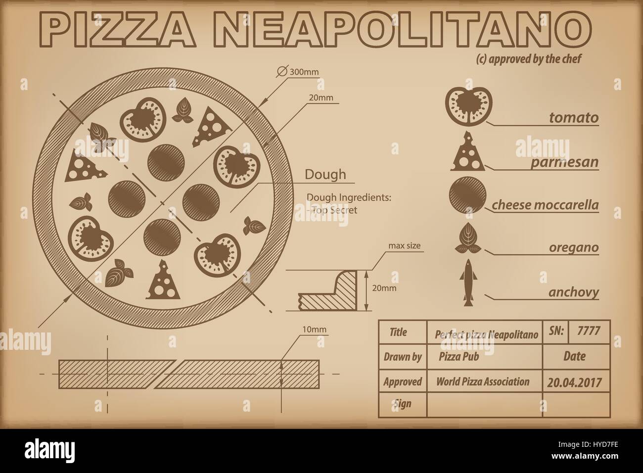 Ingredients composition Stock Vector Images - Alamy