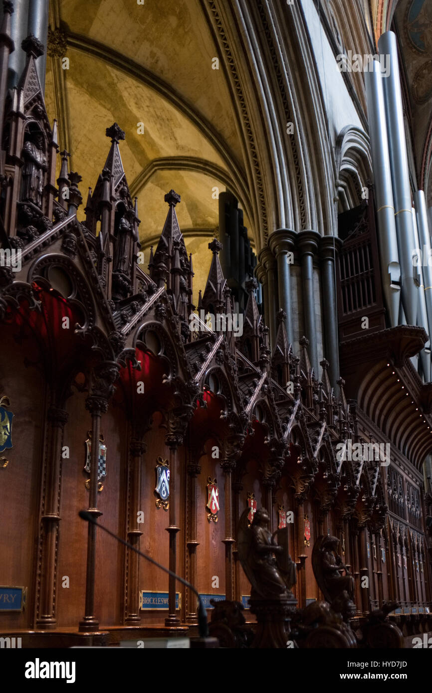 Interior View of Salisbury Cathedral Stock Photo - Alamy