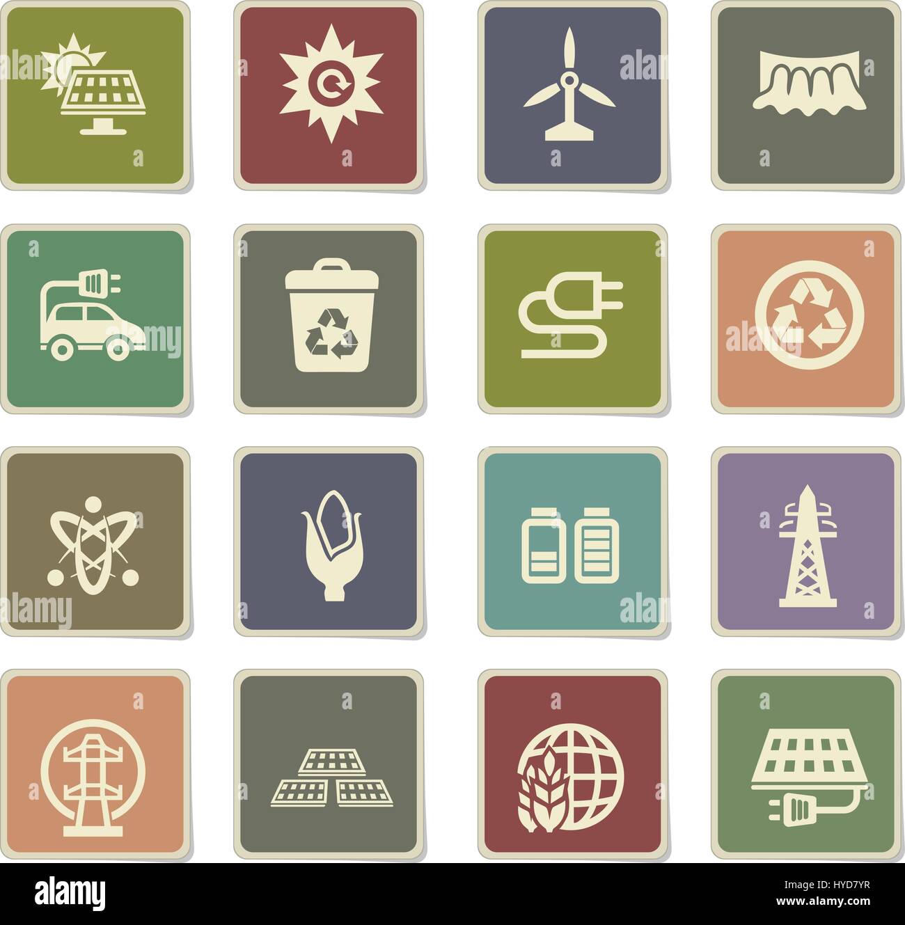 bio fuel vector icons for user interface design Stock Vector Image ...