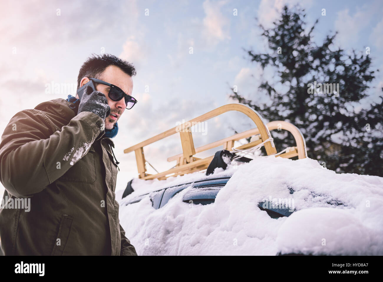 Standing man talking on hi-res stock photography and images - Alamy